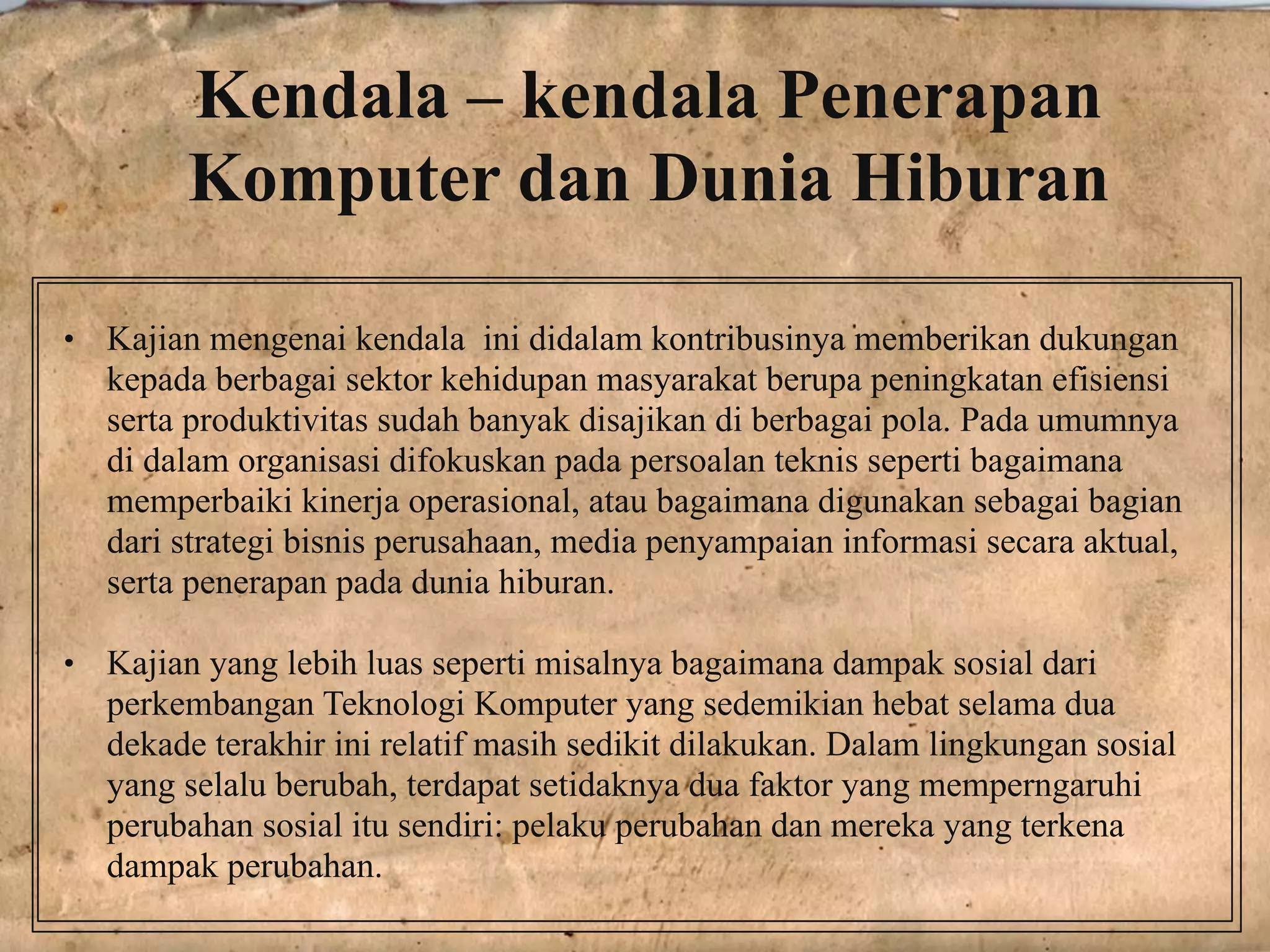 Komputer dan masyarakat komputer dan dunia hiburan | PDF