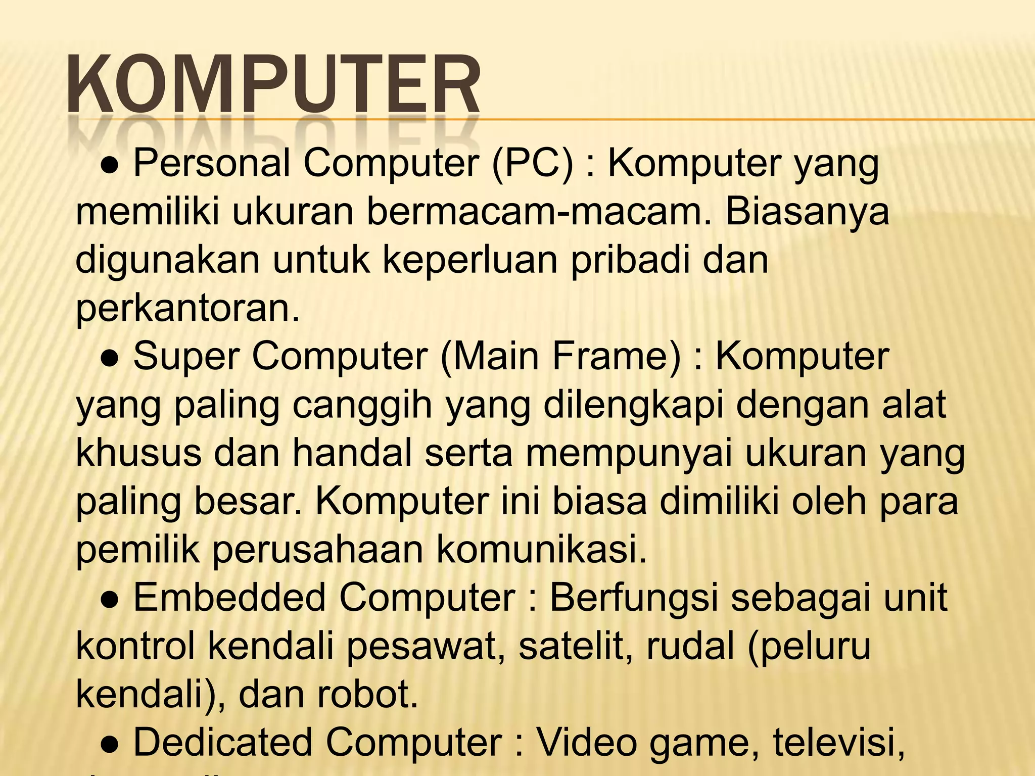 Komputer dan Internet | PPT