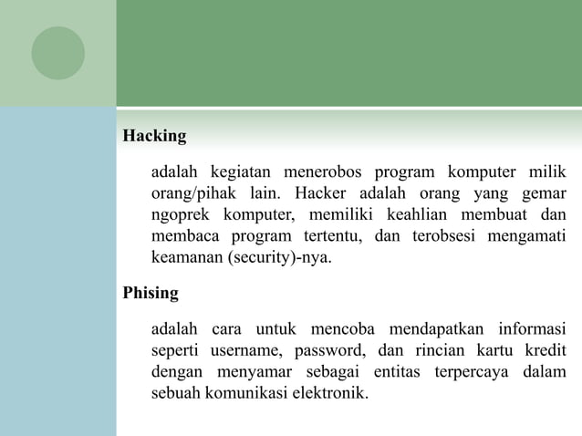 Komputer dan kejahatan (CYBER CRIME) | PPTX