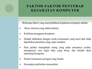 Komputer dan kejahatan (CYBER CRIME) | PPTX