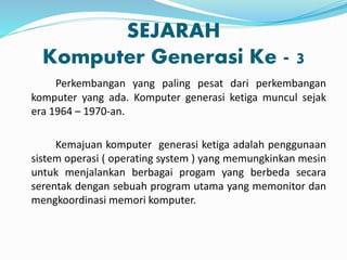 Komputer Generasi ke-3 | PPTX