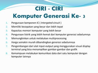 Komputer Generasi ke-3 | PPTX