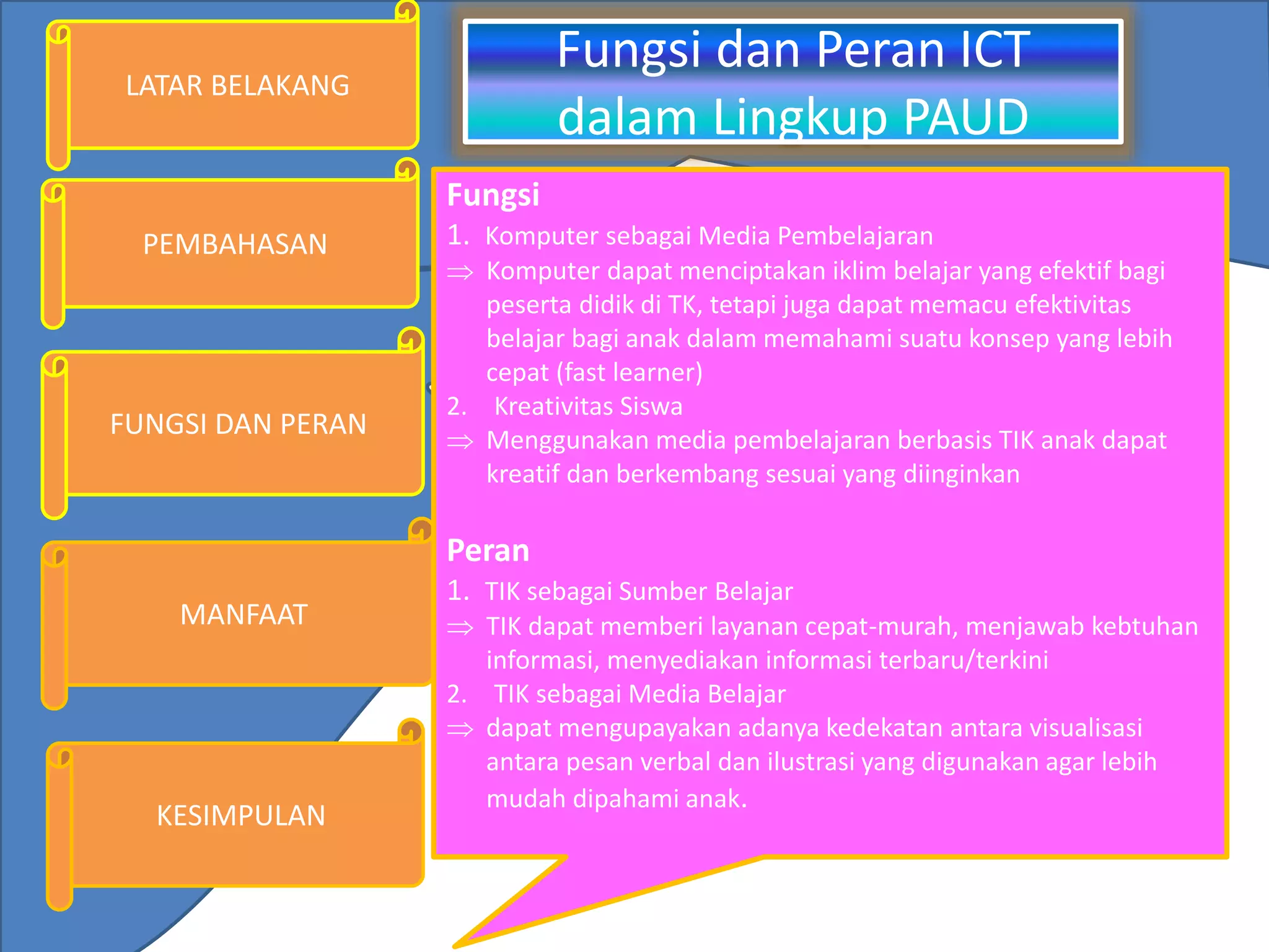 Integrasi ICT Dalam Ruang Lingkup PAUD | PPTX