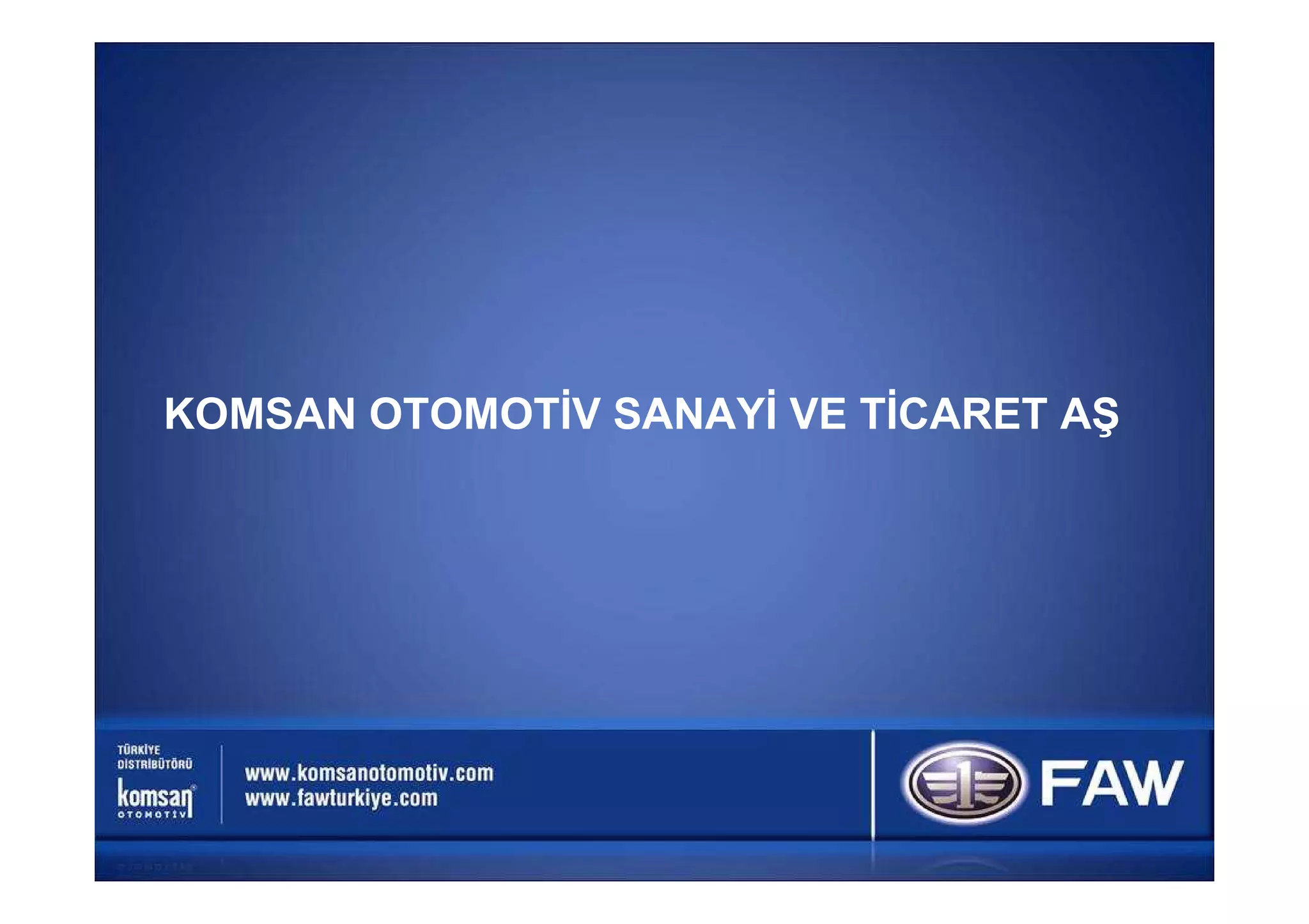 Komsan otomotiv & faw ağustos 2011 | PDF