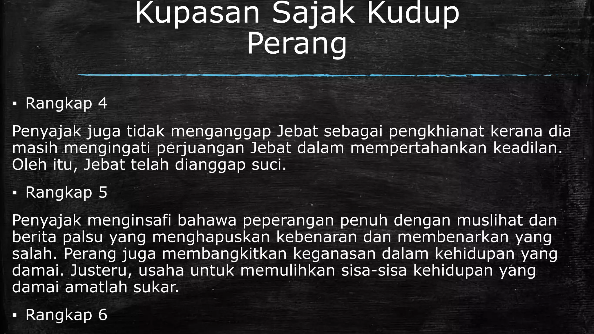 Sajak Kudup Perang Tingkatan 5 | PPTX