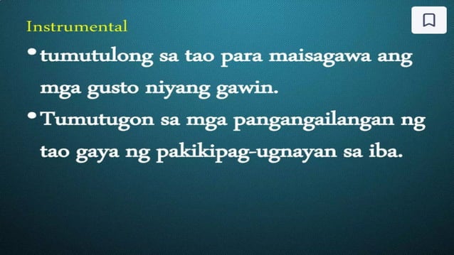 Unang Markahan – Modyul 6: Gamit ng Wika sa Lipunan (Instrumental at ...