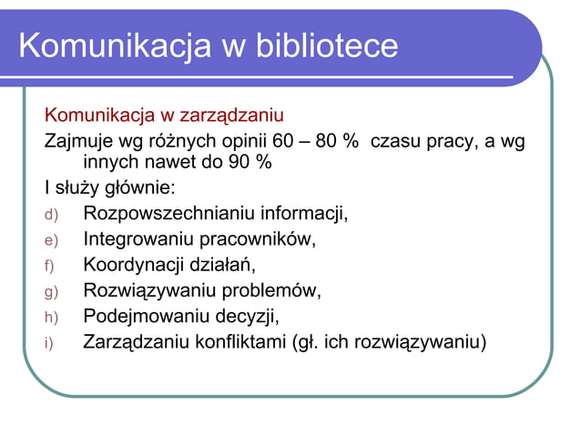 Komunikacja w bibliotece | PPT