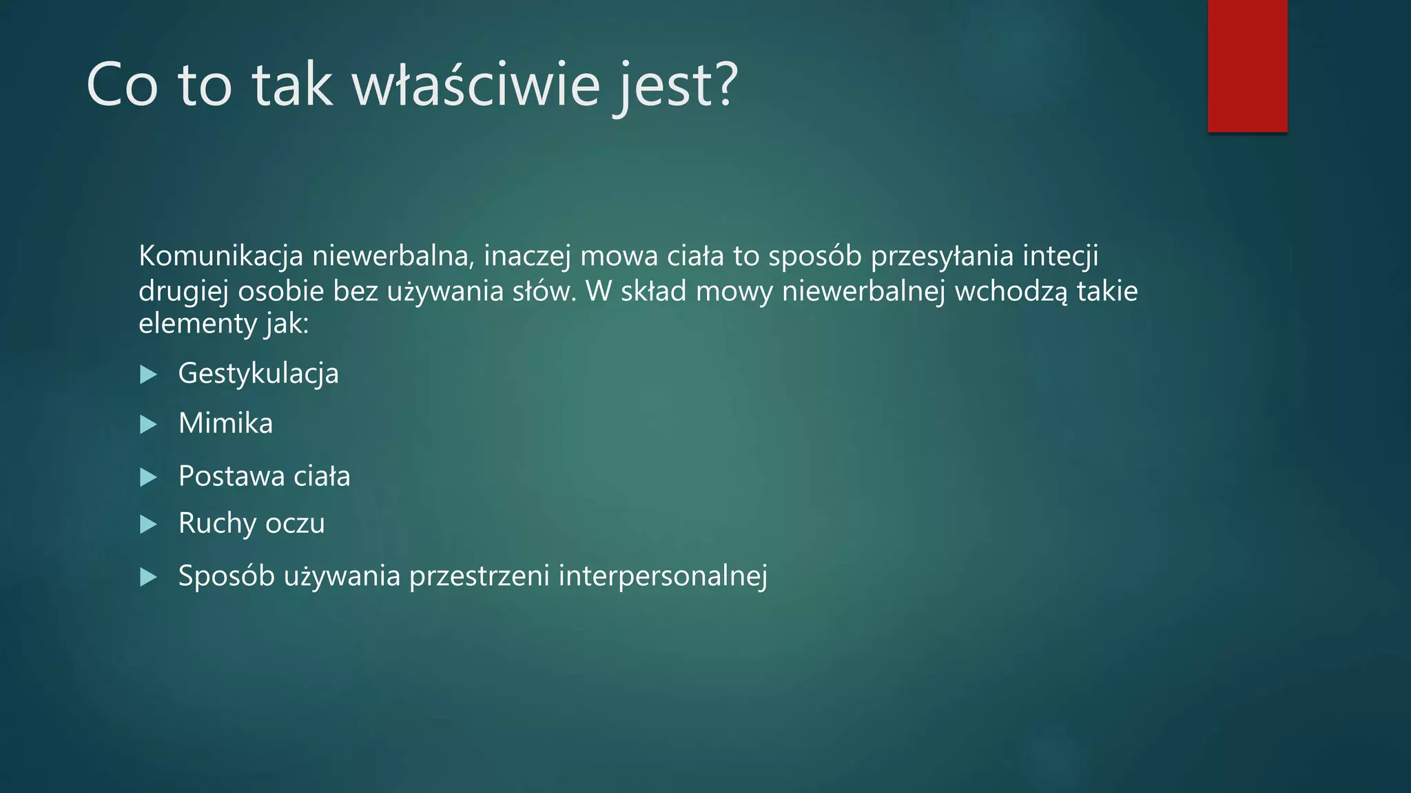 Komunikacja niewerbalna | PPTX