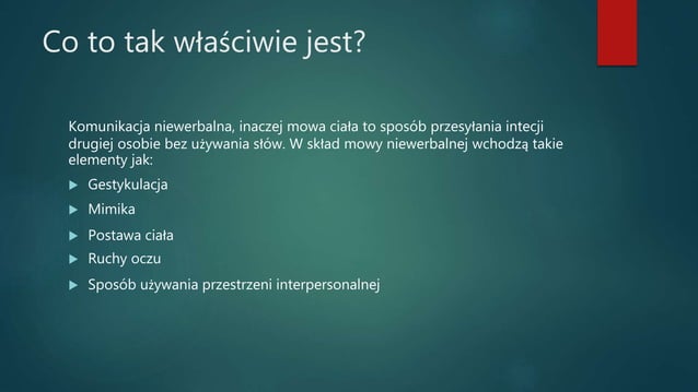Komunikacja niewerbalna | PPTX