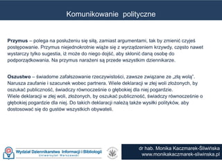 Komunikacja polityczna. Działania mediów i zarządzanie mediami | PPT