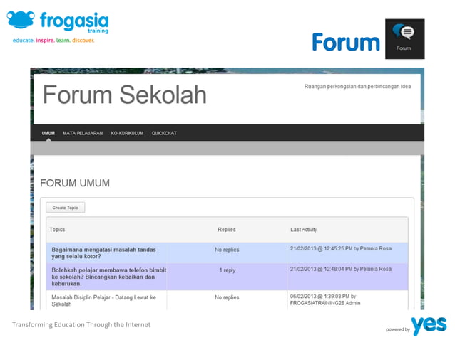 Komunikasi Frog VLE | PPT