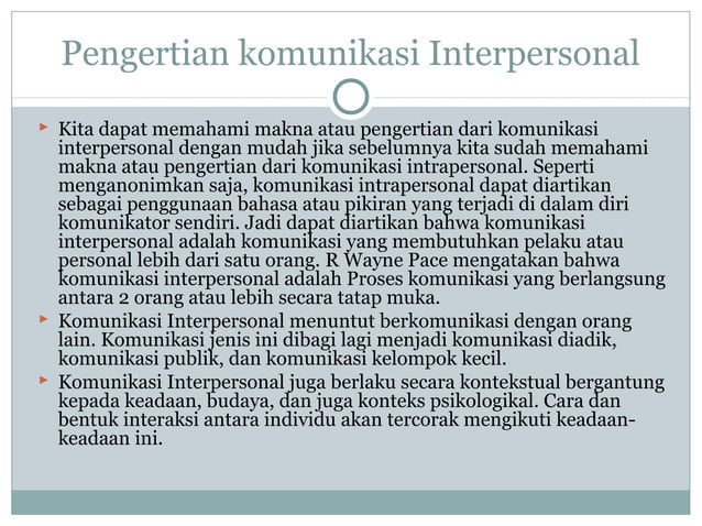Komunikasi Interpersonal | PPT