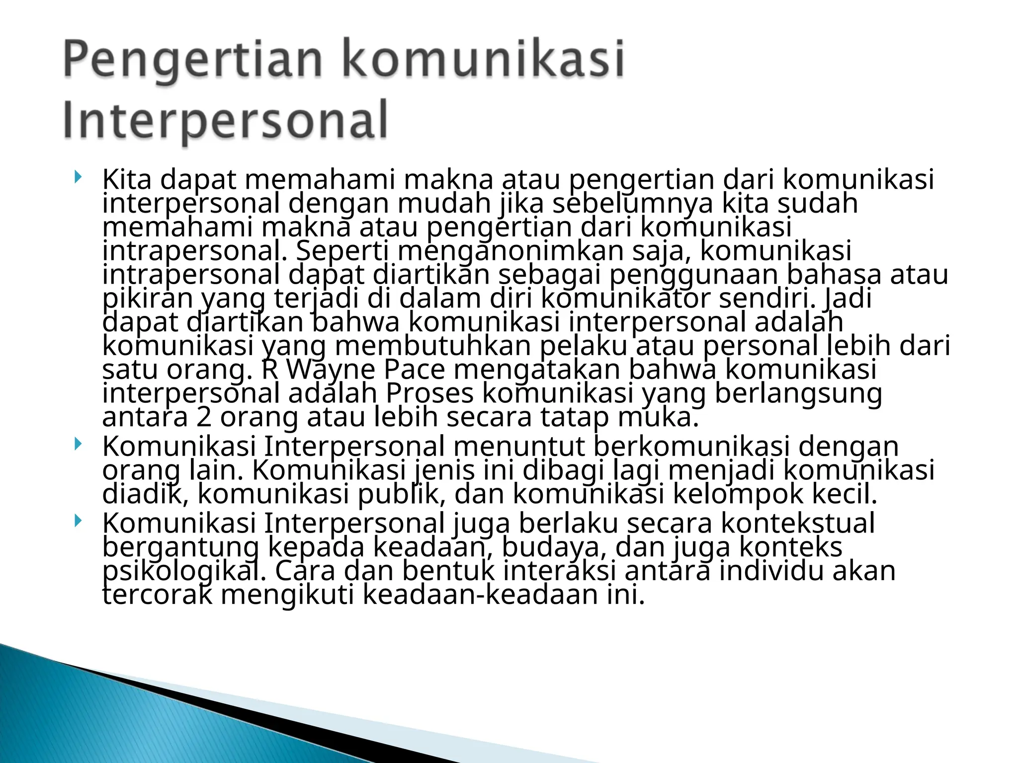 komunikasi-interpersonal komunikasi interpersonal | PPT