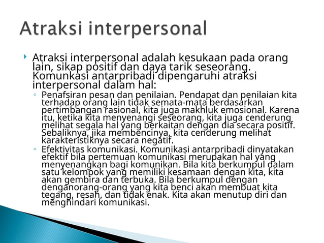 komunikasi-interpersonal komunikasi interpersonal | PPT