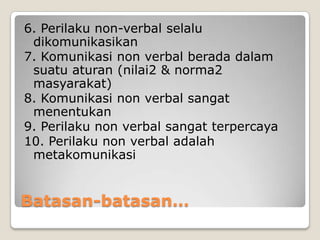 Komunikasi non-verbal | PPTX