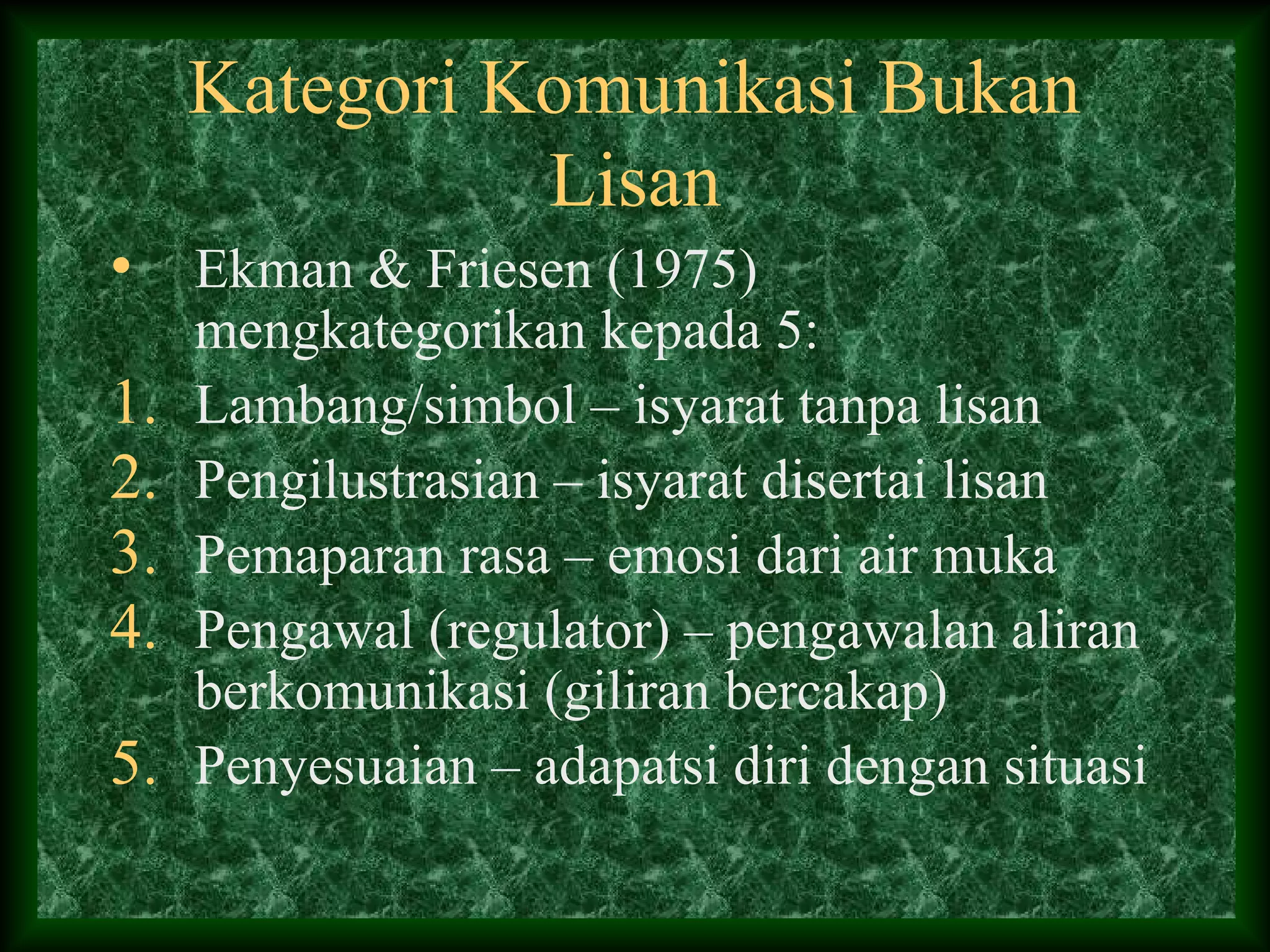 Komunikasi bukan lisan | PPT