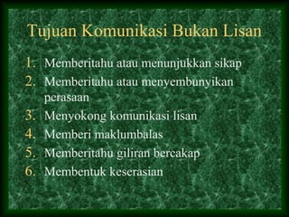 Komunikasi bukan lisan | PPT