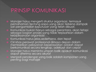 Komunikasi dalam manajemen keperawatan | PPTX