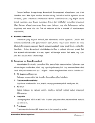 Komunikasi dalam organisasi | PDF