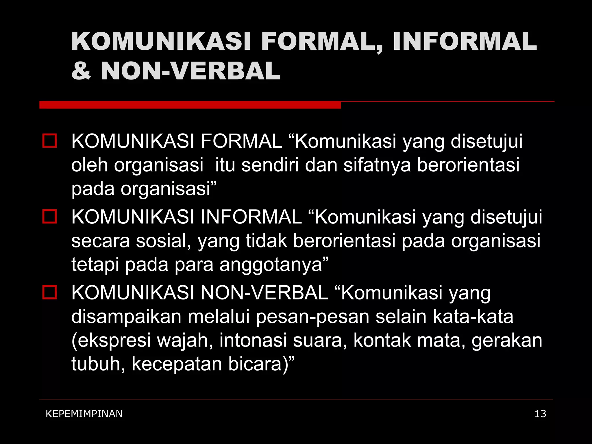 Komunikasi dan pemimpin | PPTX