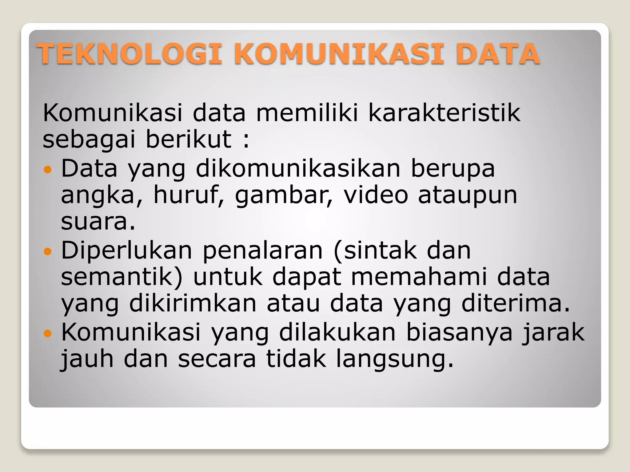 Komunikasi data dan suara | PPTX