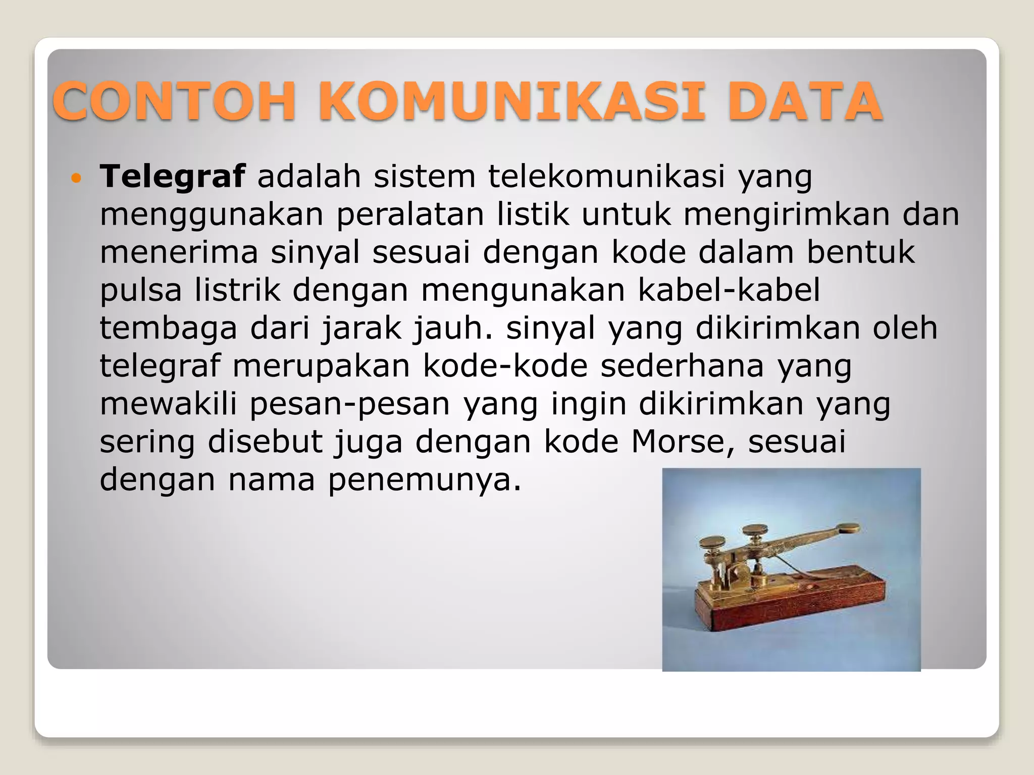 Komunikasi data dan suara | PPTX