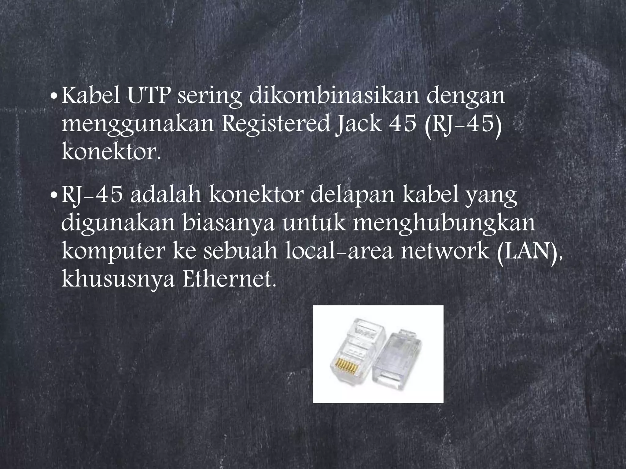 Komunikasi dengan kabel UTP Straight | PPTX