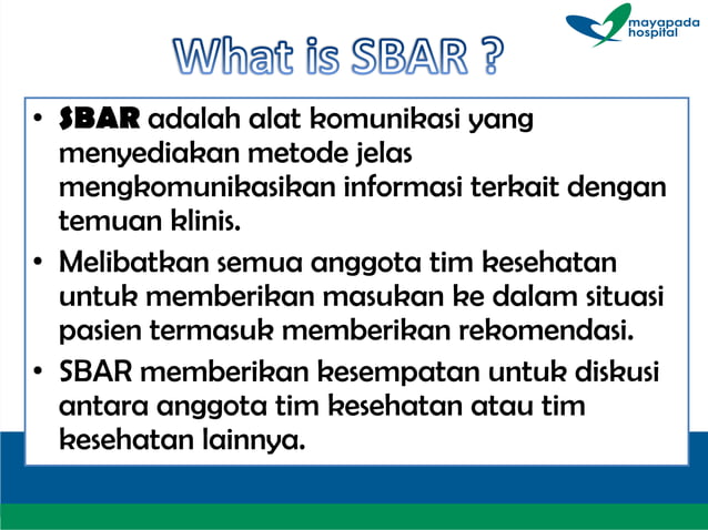 Komunikasi efektif SBAR_Dewi Ratna Sari_2013 | PDF