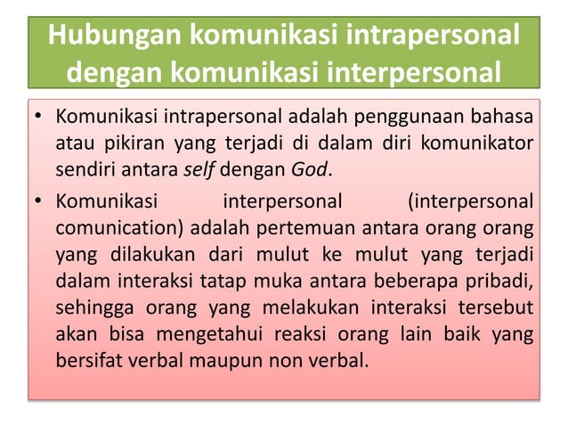 Komunikasi inter personal -ppt- | PPTX