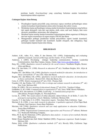 Komunikasi kepemimpinan dalam organisasi analisis konsep dan amalan dalam tiga organisasi ...