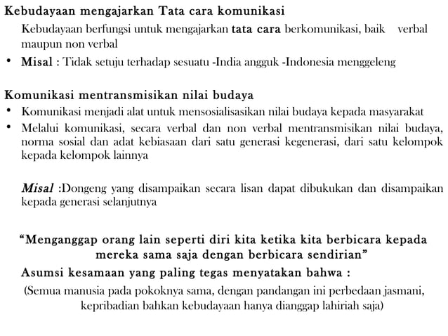 Komunikasi lintas budaya | PPT