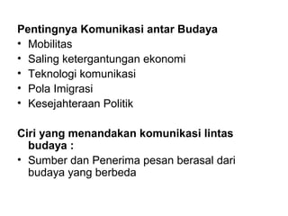 Komunikasi lintas budaya | PPT