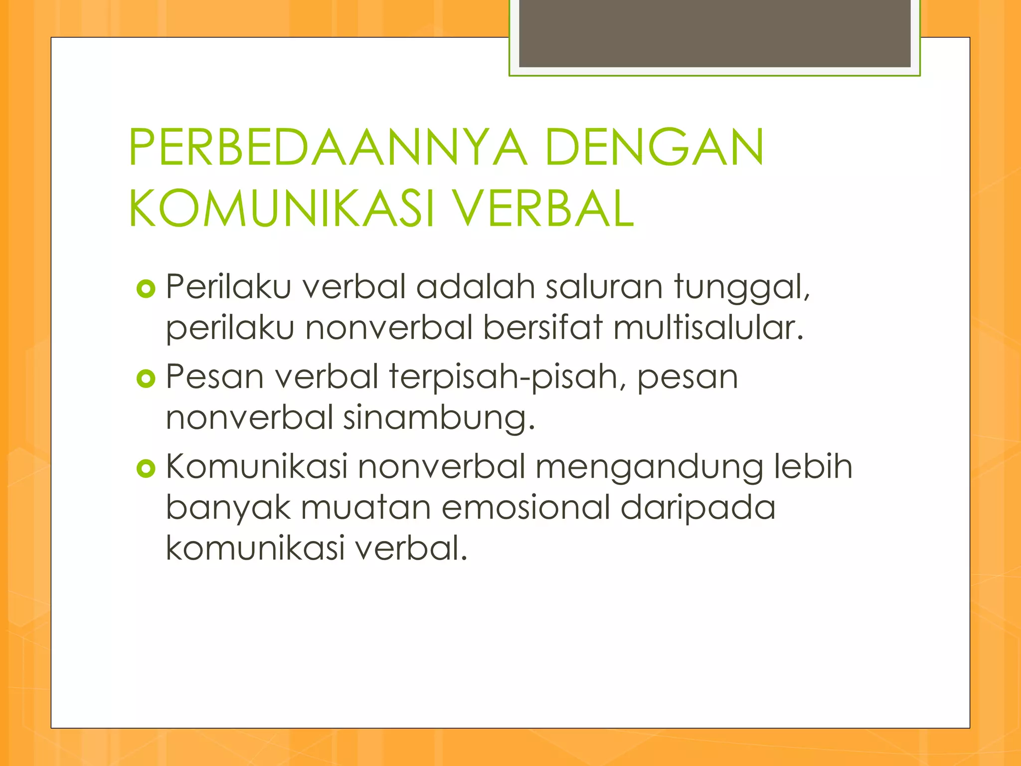 Komunikasi non verbal | PPTX