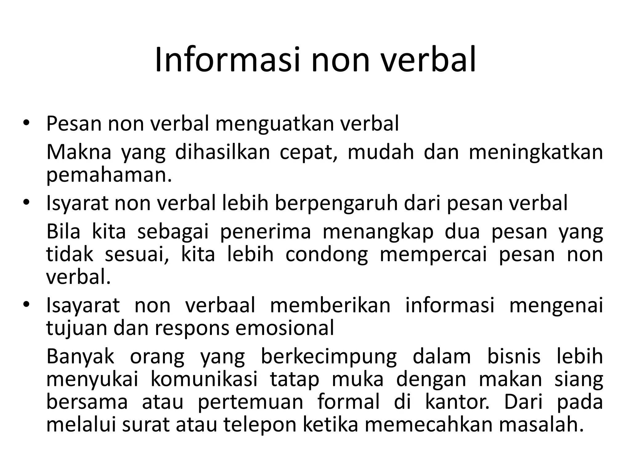 Komunikasi non verbal | PPTX