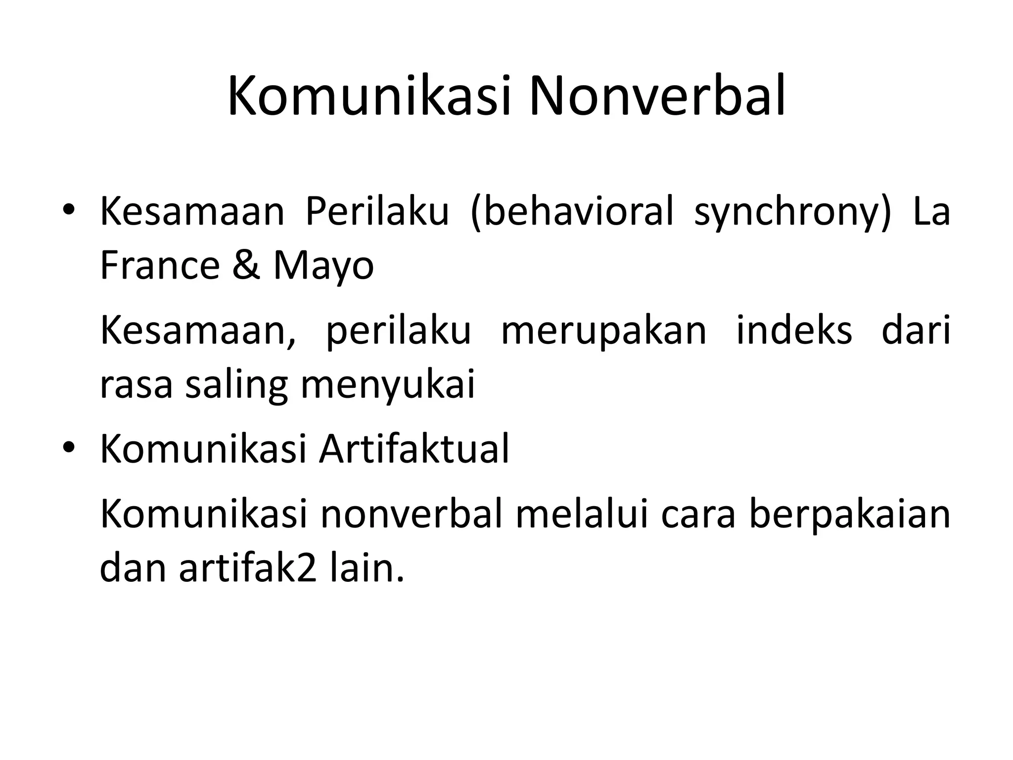 Komunikasi non verbal | PPTX