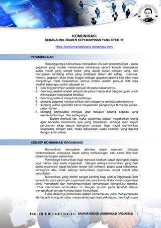 Komunikasi organisasi | PDF