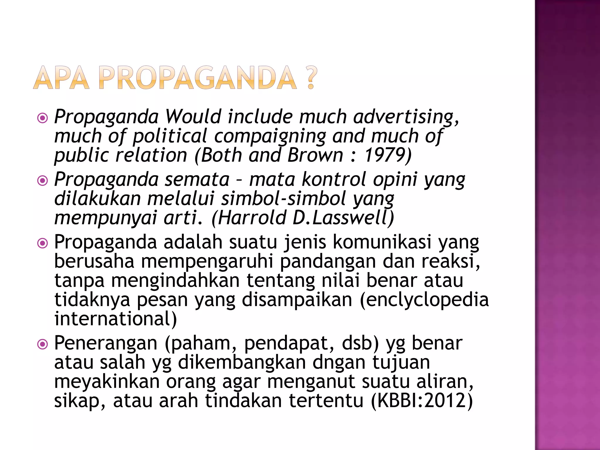 Komunikasi propaganda | PPTX