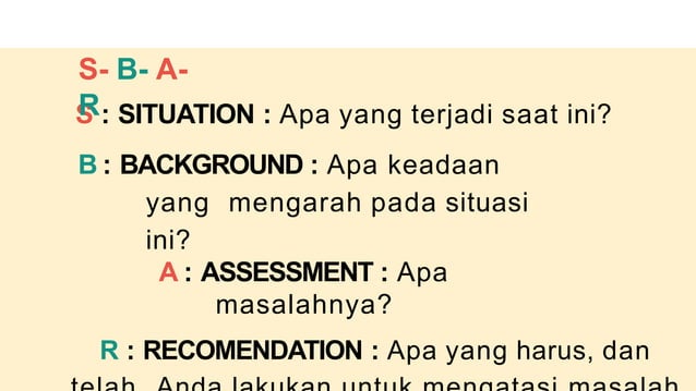 KOMUNIKASI SBAR (contoh pelatihan).pptx