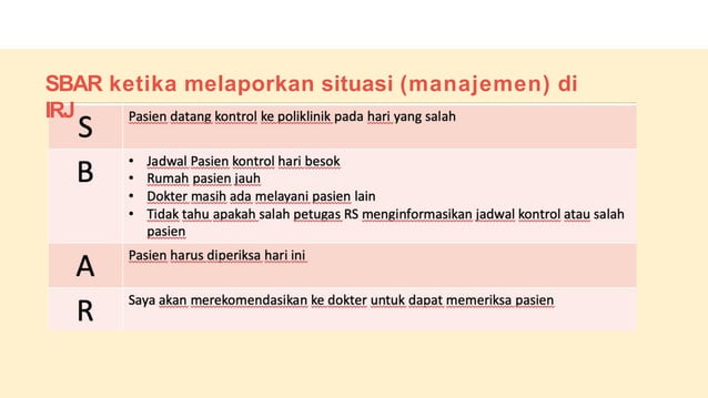 KOMUNIKASI SBAR (contoh pelatihan).pptx