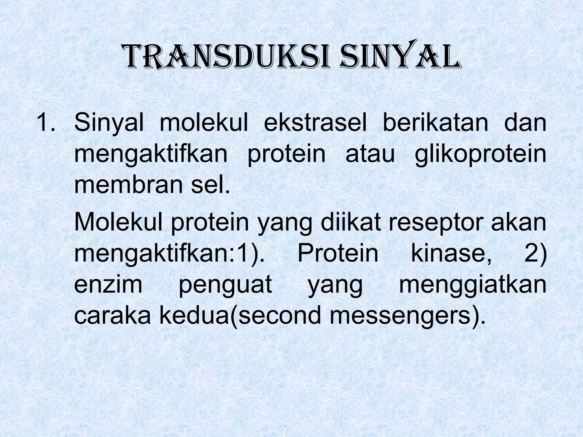Komunikasi sel1 (modul sel dan genetika) | PPT
