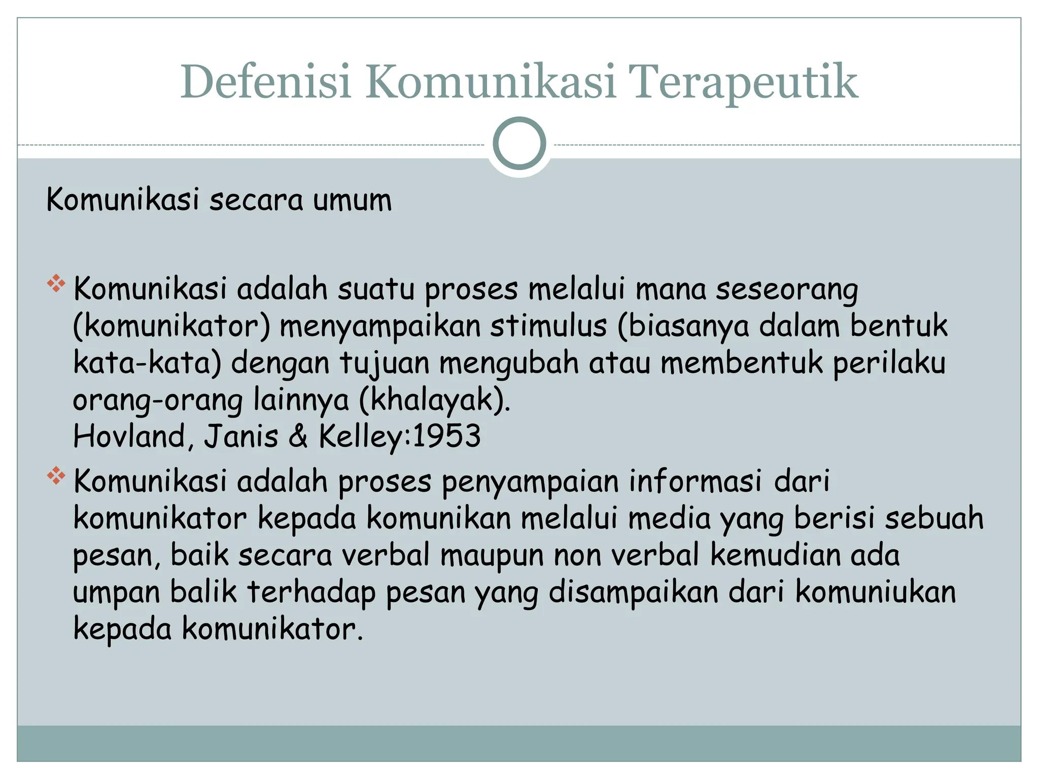 Komunikasi terapeutik dalam pendidikan keperawatan | PPT