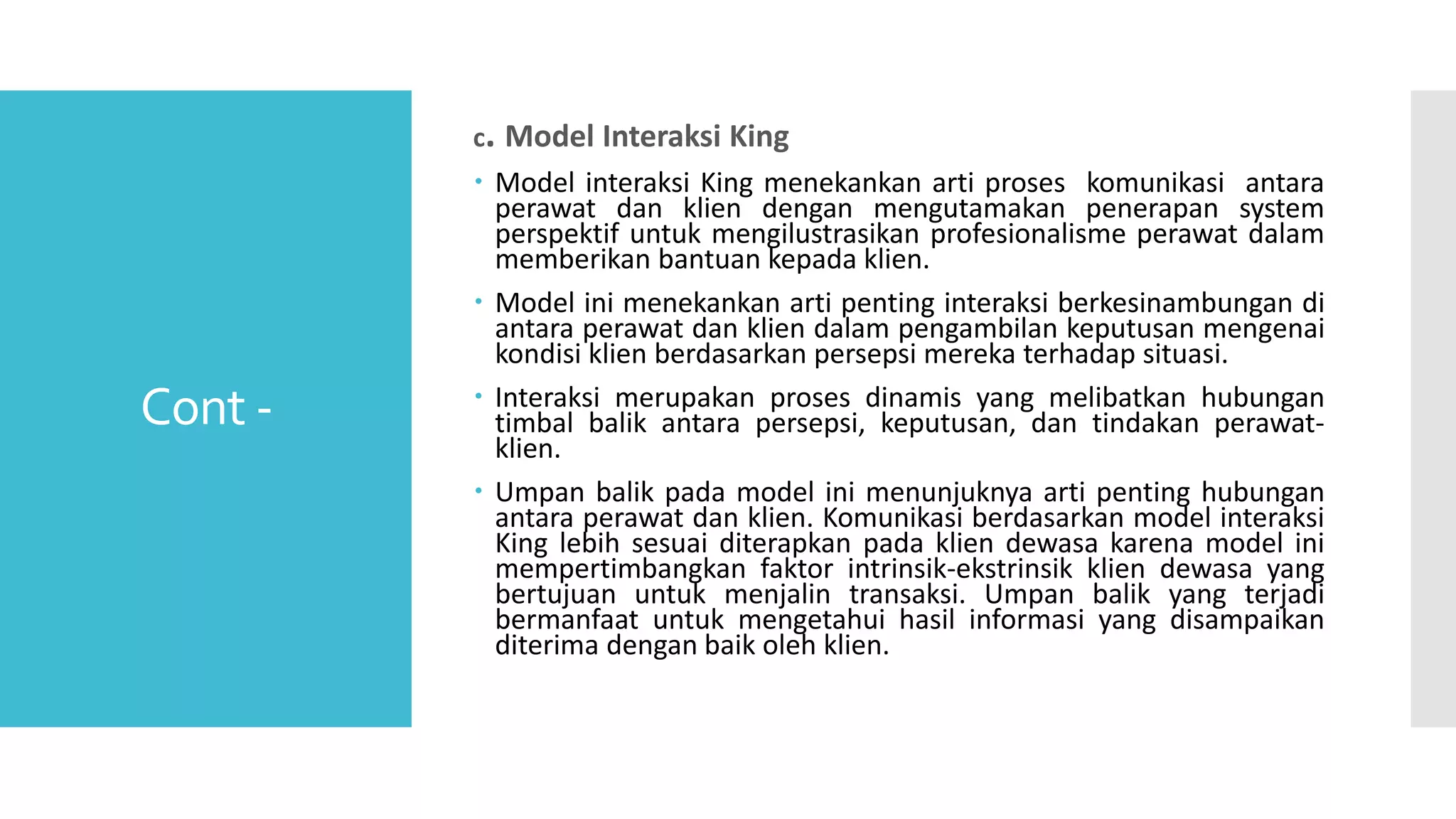 Komunikasi terapeutik pada pasien dewasa | PPTX