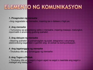 Komunikasyon | PPTX