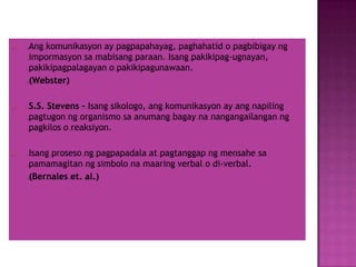 Komunikasyon | PPTX