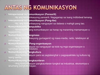 Komunikasyon | PPTX