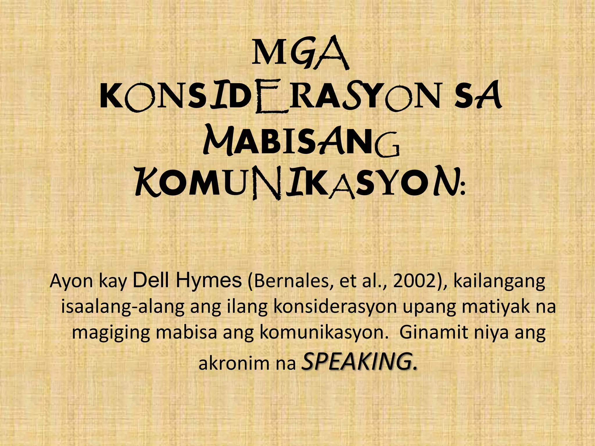 Komunikasyon - Akademikong Filipino tungo sa Epektibong Komunikasyon | PPTX