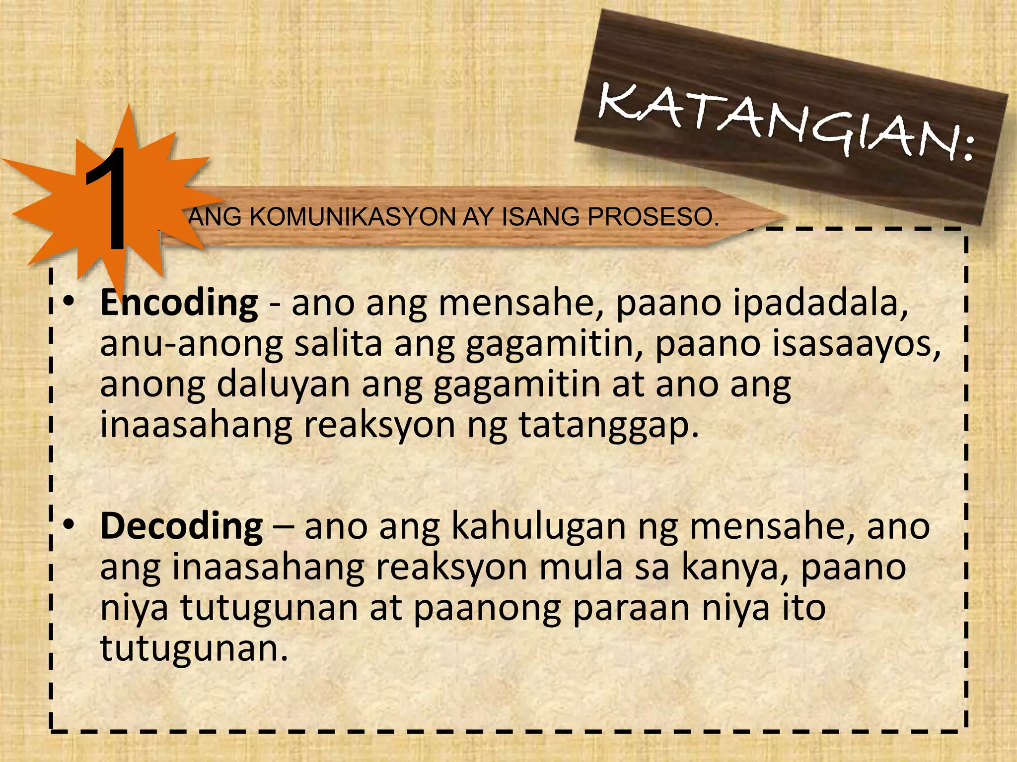 Komunikasyon - Akademikong Filipino tungo sa Epektibong Komunikasyon | PPTX