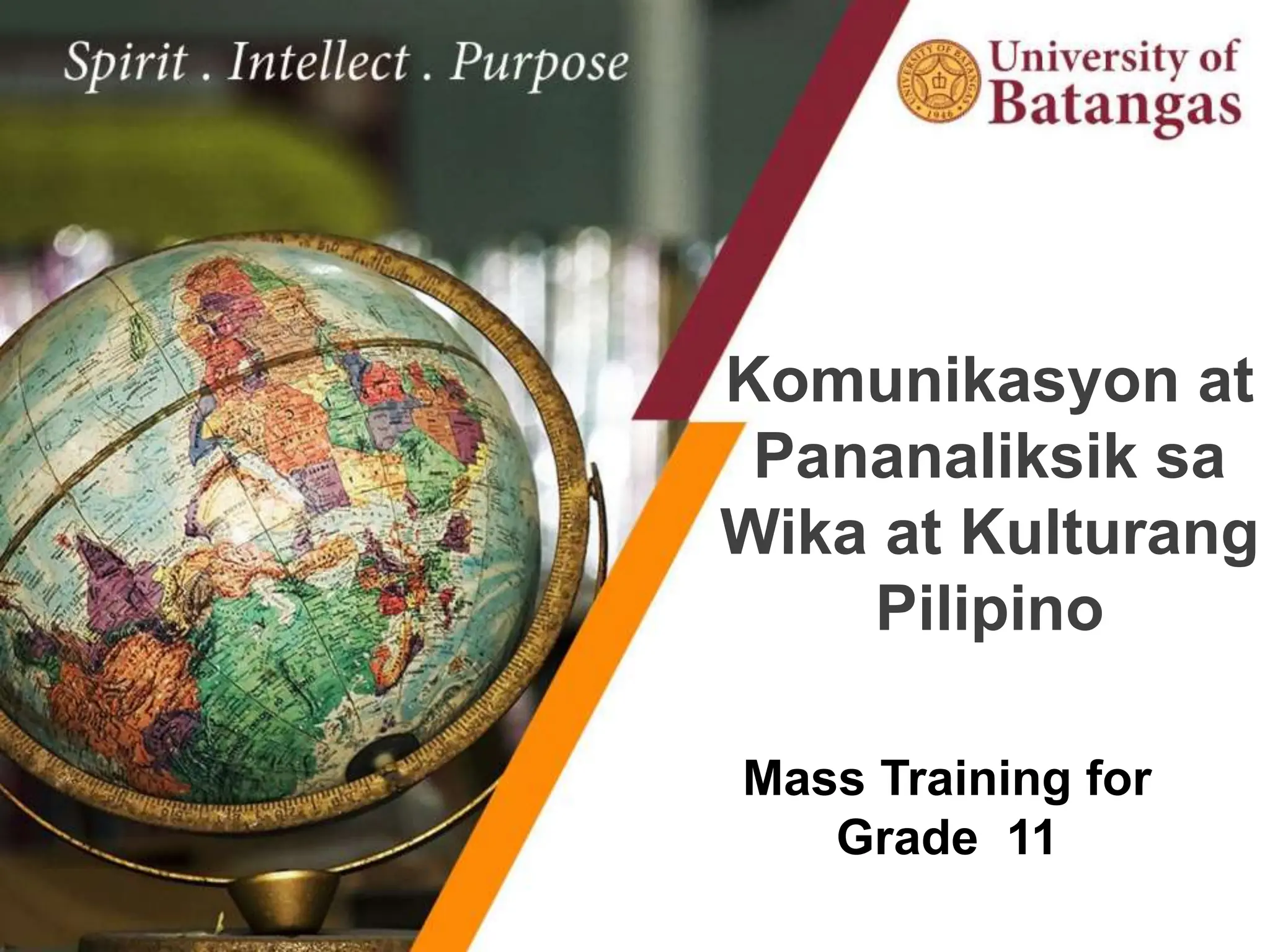 Komunikasyon at Pananaliksik sa Wika at Kulturang Pilipino.(mula sa ...