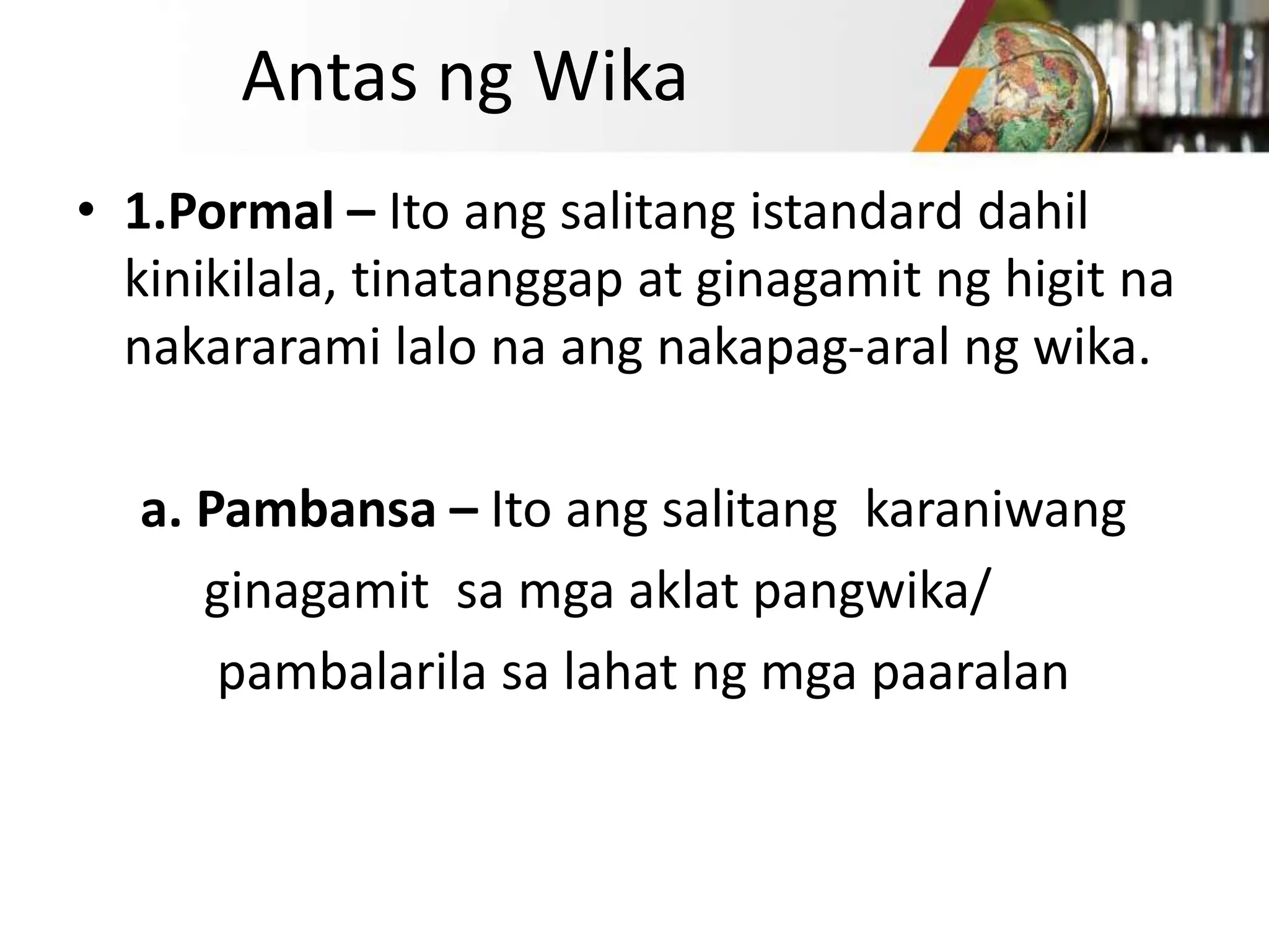 Komunikasyon at Pananaliksik sa Wika at Kulturang Pilipino.(mula sa ...
