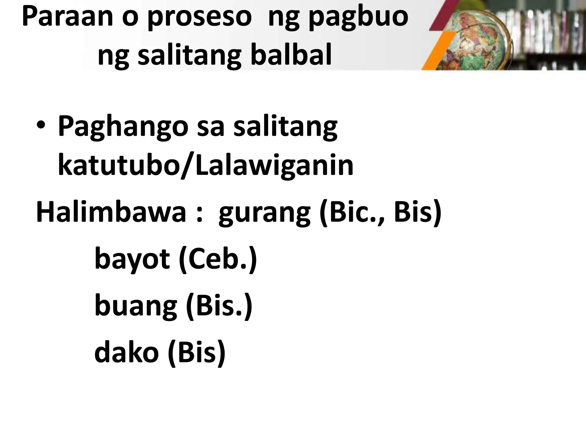 Komunikasyon at Pananaliksik sa Wika at Kulturang Pilipino.(mula sa ...